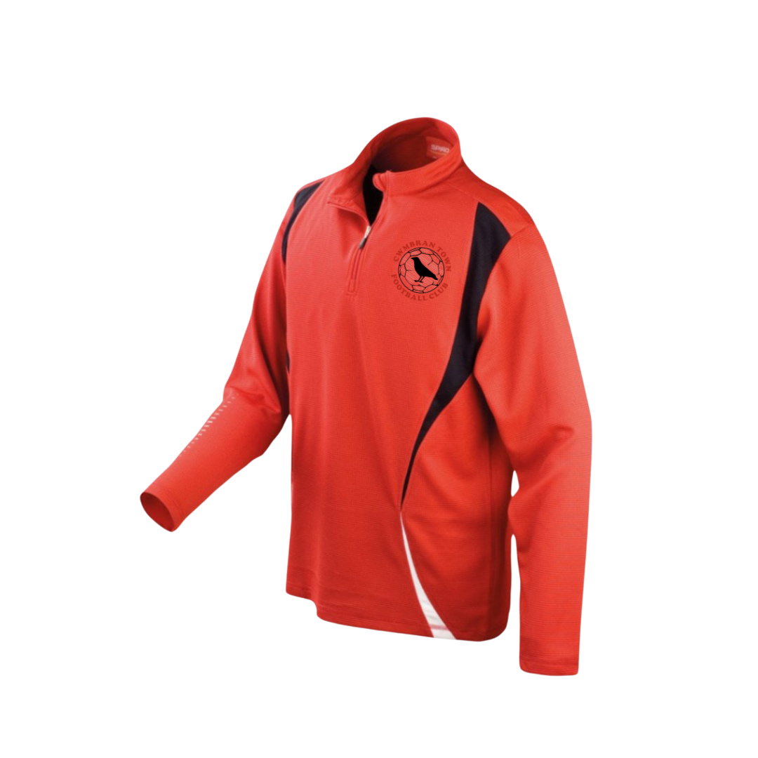 Cwmbran Town Quarter Zip Midlayer with Club Logo – GLOBAL UNIFORM